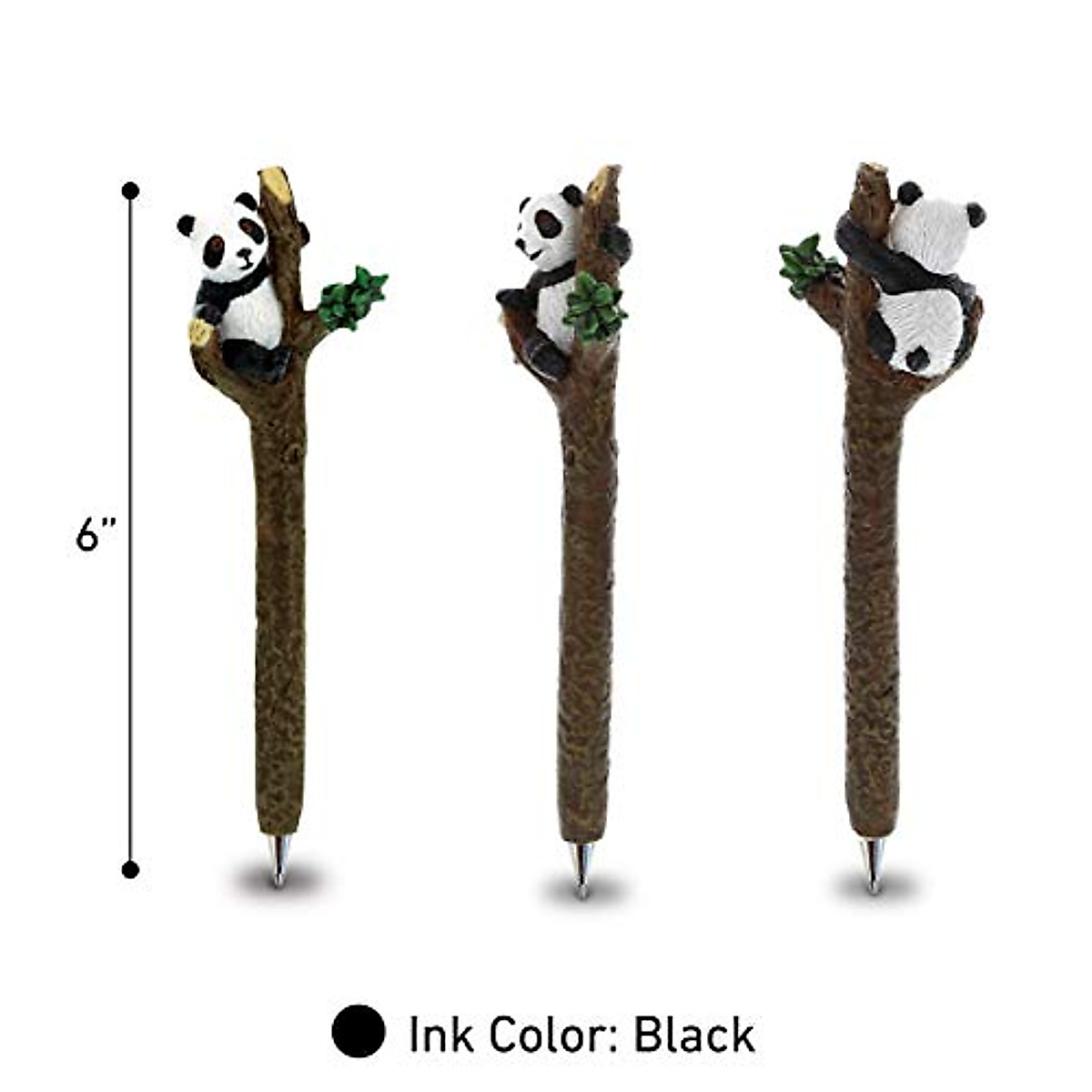 Planet Pens Panda Novelty Pen - Fun and Unique Kids and Adults Ballpoint Pen, Colorful Wild Life Writing Pen Instrument For Cool Stationery School and Office Desk Decor