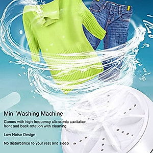 10W Mini Washing Machine for Traveling Camping Home,USB Powered Laundry Washer with Control Button Portable Turbo Washing Machine for Cleaning Sock,Underwear