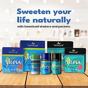 SweetLeaf Organic Stevia Packets - Zero Calorie Stevia Powder, No Bitter Aftertaste, Sugar Substitute for Keto Coffee, Nothing Artificial, Non-GMO Stevia Sweetener Packets, 70 Count (Pack of 2)