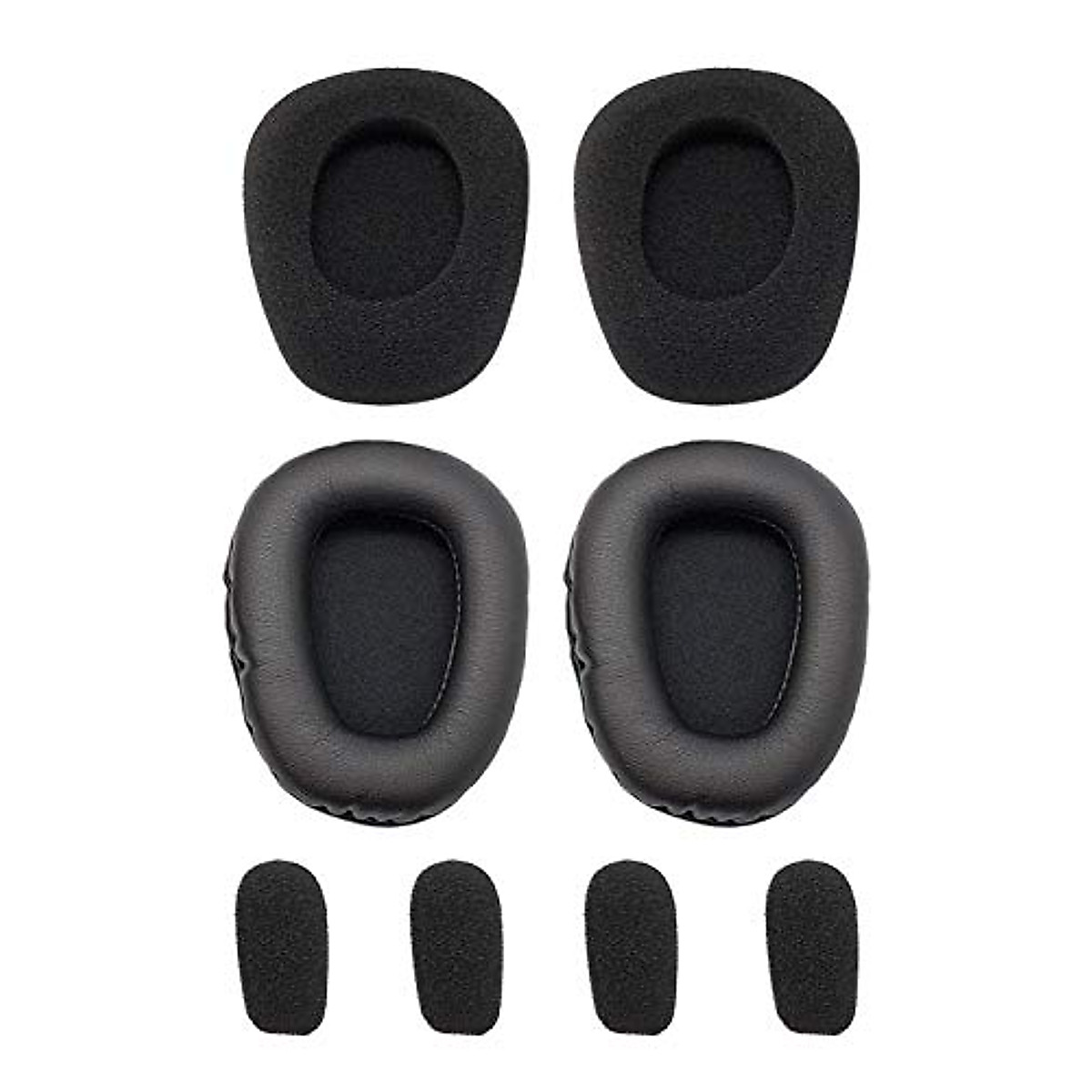 Blucoil EPMC-B550XT Replacement Ear Pad Cushions and Microphone Windscreens Kit for Blueparrott B550-XT Headset