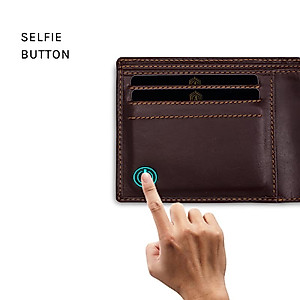 Arista Vault Men's Finder Smart Wallet with GPS Tracking & Bluetooth Mobile Connect Leather Wallet (Brown) RFID Protected