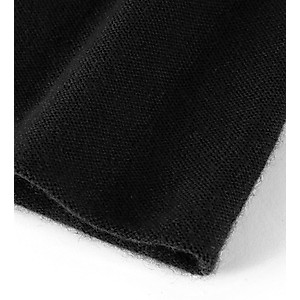 Villand 100% Cashmere Beanie for Women and Men with Gift Box, Oversized Soft Knitted Hat, Double-Layered Cashmere Ski Cap (Black)