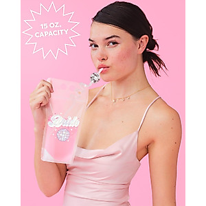 xo, Fetti Bachelorette Party Last Disco Drink Pouches - 15 count | Disco Bach Party Drinkware, Groovy Bridal Shower Party Cups, Bridesmaid Favor, Bride to Be Gift, 70's Dancing Queen Supplies