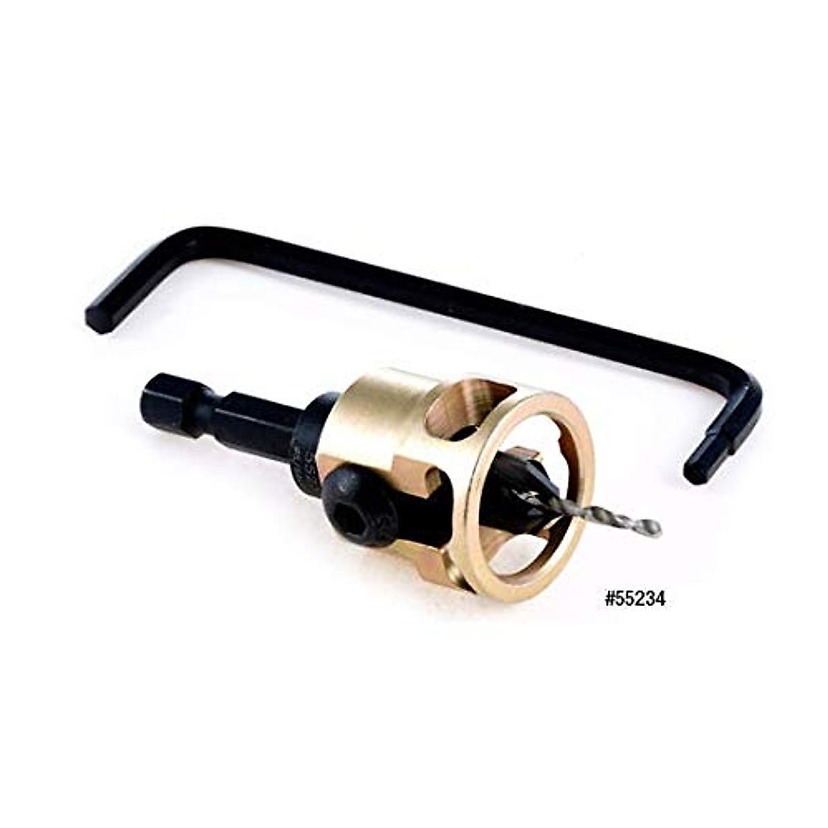 Amana Tool - 55237 Carbide Tipped Adjustable Countersink with Depth-Stop 3/8 Dia x 49 Degr