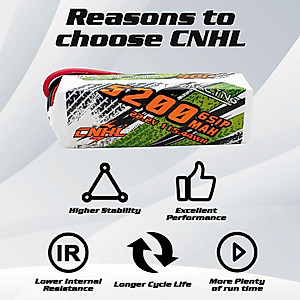 CNHL Black Series 5200mAh 90C 22.2V 6S Lipo Battery for Vortex LRC Freestyle V1 RC Boat Heli Airplane UAV Drone FPV Gen8 Multi-Motor Hobby DIY Parts