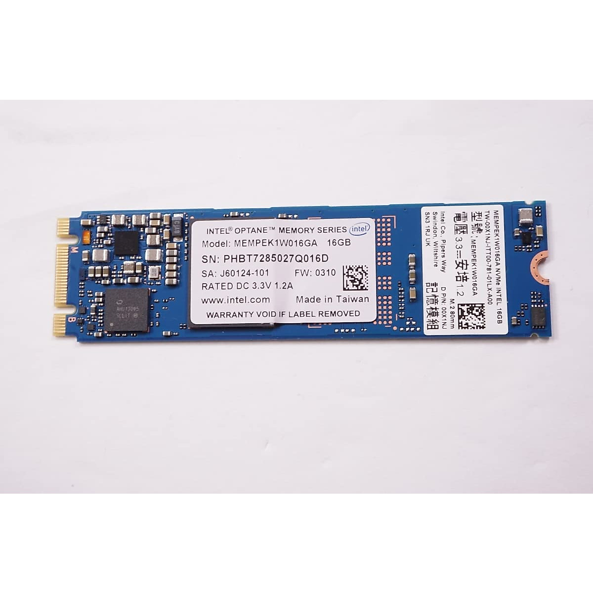 FMB-I Compatible with 0X1NJ Replacement for Dell 16gb M.2 2280 Internal Solid State Drive AWAUR7-7999SLV-PUS