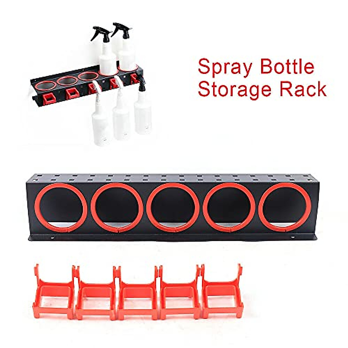 Futchoy Spray Bottle Holder Heavy Duty Spray Bottles Wall-mounted Spray Bottle Rack Car Detailing Tools Spray Can Holder Spray Bottle Storage Rack Can Rack Car Accessory Display Racks for Storage