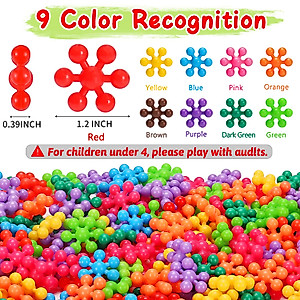 NC 250Pcs Building Blocks Toys STEM Activities for Kids Interlocking Building Discs Toy Preschool Learning Educational Autism Toys for 5-7 4-8 3 4 5 + Years Old Boys Girls Birthday
