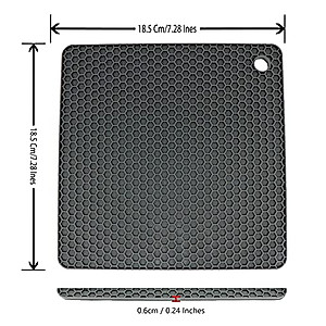 Nstezrne Trivets for Hot Dishes, Silicone Trivet Mat Hot Pads for Kitchen, Silicone Trivets for Hot Pots and Pans, Multi Silicone Pot Holders for Kitchen, Heat Resistant Mats for Countertop Set 4 Blue