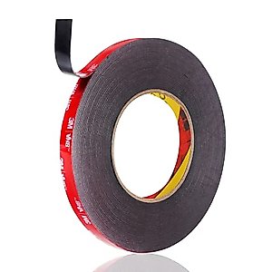 Double Sided Tape, Waterproof Heavy Duty Foam Tape, 36.5FT Length, 0.4 Inch Width for Car, Home Decor, Office Decor