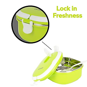 Stainless Steel Insulated Square Lunch Box for Children, Kids & Adult, Portable Picnic Storage Boxes, School Student Food Container