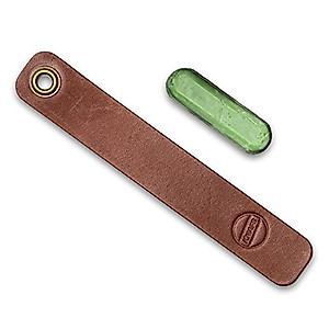 Knafs - Leather Strop for Honing Pocket Knives - Includes Stropping Compound