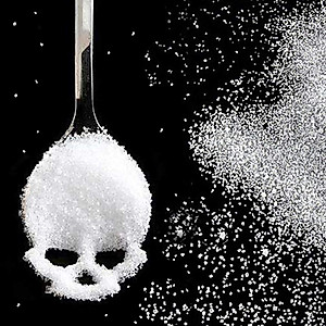 304 Stainless Steel Sugar Skull Tea Spoons Coffee Stirring Slotted Metal Spoon Set -Black 6 Pack