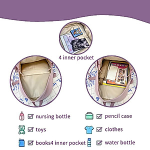 MocaDng Backpack for Girls, Kawaii Backpack Cute Aesthetic Backpack with Pin Accessories Plush Pendant, 17.7 Inch Backpack for School & Travel - Durable, Water Resistant (Black)