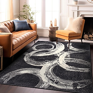 Rugshop Contemporary Bohemian Soft Area Rug 8' x 10' Dark Gray