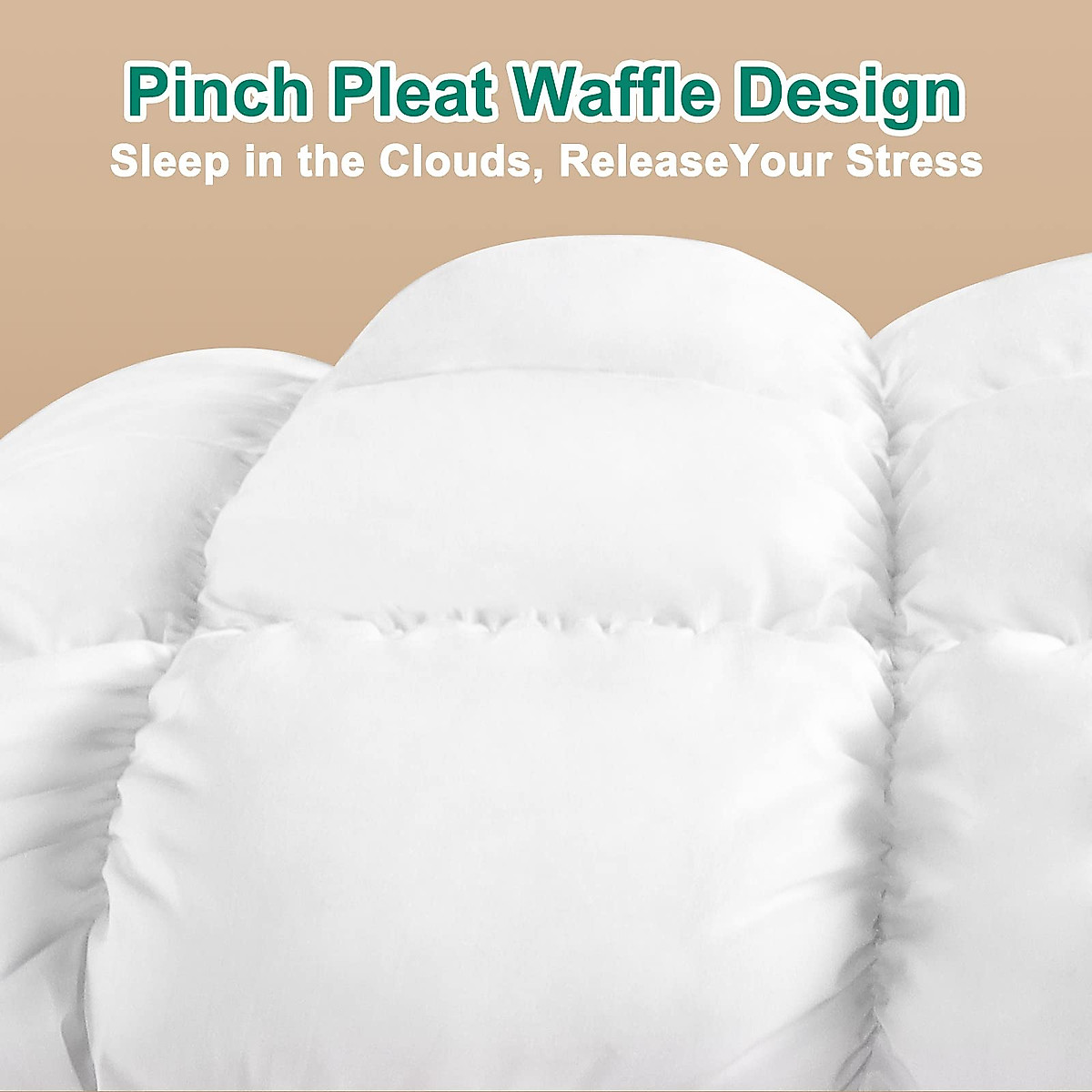 YOUR MOON Fluffy Support Bed Pillow King Size, Super Soft Premium Down-Alternative Filling for Sleeping, Luxury Hotel Quality Bed Pillows for Side Sleeper (White)