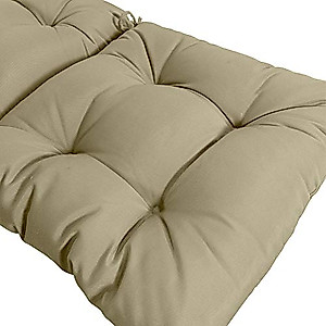 QILLOWAY Indoor/Outdoor High Back Chair Cushion,Spring/Summer Seasonal Replacement Cushions.(Beige)