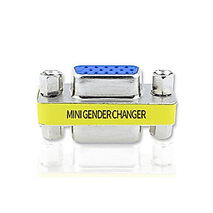 WOVTE SVGA Connector, DB HD New 15 VGA SVGA KVM Female to Female Gender Changer Adapter Coupler Pack of 2