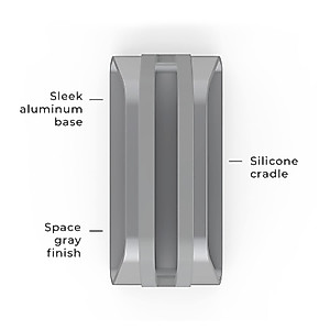 HumanCentric Vertical Laptop Stand for MacBook, Compatible with MacBook Pro Stand, MacBook Air Stand, Laptop Holder for Apple Laptop Desk Stand, Aluminum Laptop Vertical Stand, Space Gray Mac Stand