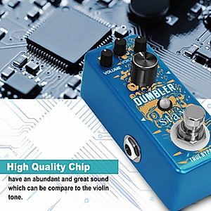 Stax Dumbler Guitar Pedal Analog Dumbler Overdrive Guitar Effect Pedals for Electric Guitar with Medium Low Distortion Mini Size True Bypass