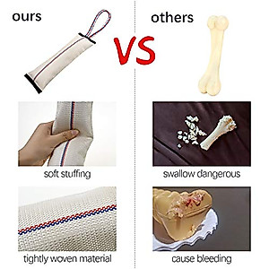 Tough Dog Toys for Aggressive Chewers,Dog Chew Toys,Dog Tug Toy,Firehose Dog Toys,Interactive Dog Toys for Large Dogs,Dog Squeaky Toys with Strong Cotton Rope Handle,Pet Toys for Small Dog Toys Pack 2