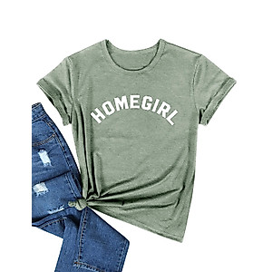 Ezcosplay Women HOMEGIRL Lightweight Casual Long Sleeve Pullover Sweatshirt Tops