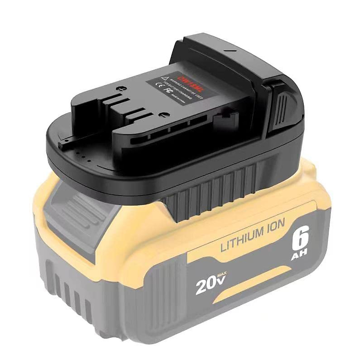 Zltoolpart Adapter for DeWalt to Milwaukee Battery, for 20V 60V DeWalt Lithium Battery to 18V Milwaukee M18 Lithium Battery (Adapter only)