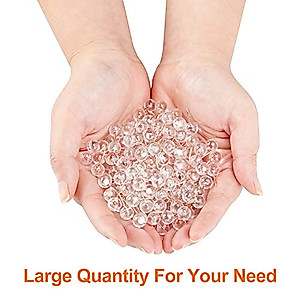 WenTao 150PCS Push Pins, Rose Gold Map Thumb Tacks, Large Size Pins Rose Gold Steel Point and Transparent Plastic Round Head for Bulletin Board, Fabric Marking, Crafts and Office Organization