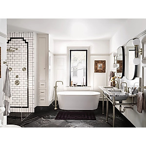 Moen Waterhill Brushed Nickel 10-Inch Wide Single Function Rain Showerhead with Immersion Rainshower Technology, S112BN