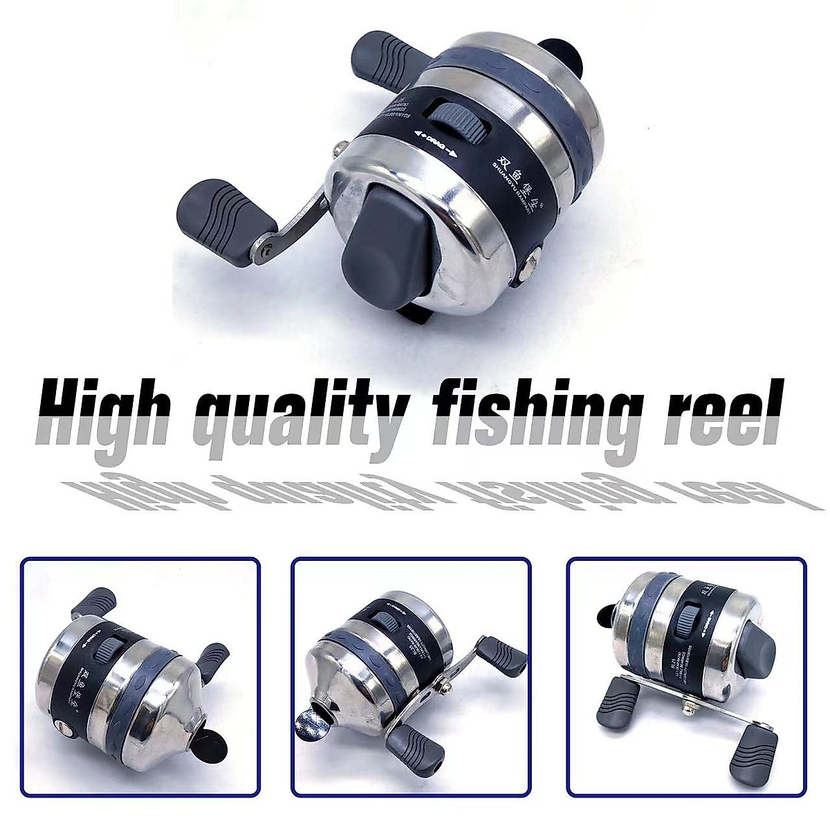 PANDARUS Bowfishing Bow Kit with Arrow Ready to Shoot Right Handed 15-45 LBS Draw Length 18"-29.5" Adjustable,Axle-to-Axle: 34.2",Complete Compound Bow Fishing Kit 2024 New（Black Left Handed）