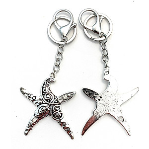 Smiling Wisdom - Starfish Story Appreciation Small Keepsake Card and Keychain Gift Set - You Make a Profound Difference - Ornate Swirl Keychain