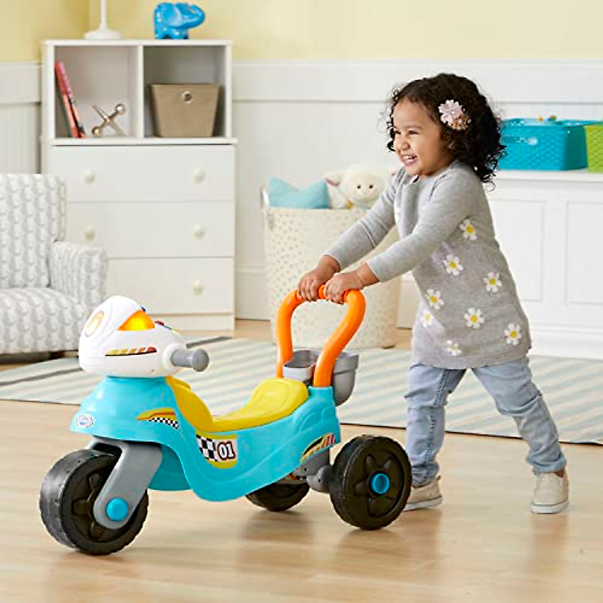 VTech 3-in-1 Step and Roll Motorbike (Frustration Free Packaging), Teal, Large
