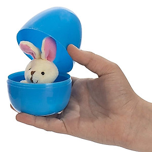 Easter Colored Soft Plush Bunnies Stuffed Rabbit Animal Toy Perfect Easter Eggs Filler or Easter Baskets Filler - 12 Pack | Great Gift for Baby, Toddler Boy and Girl