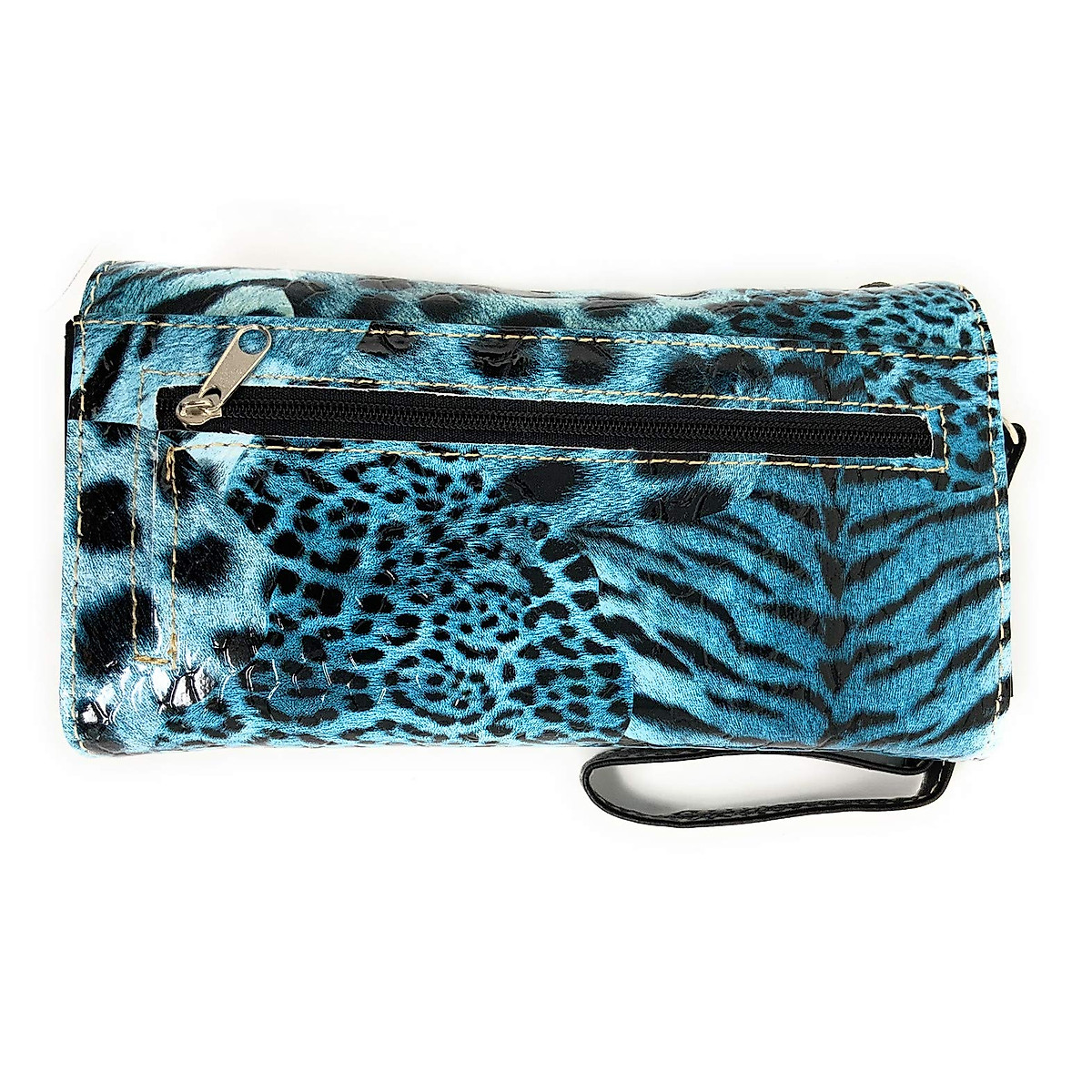 Premium Rhinestone Cross Buckle Leopard Concealed Carry Handbag with Matching Wallets in 2 colors (Pink buckle wallet only)