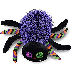 Gitzy 7" Plush Halloween Stuffed Animal Cute Spider (Purple)