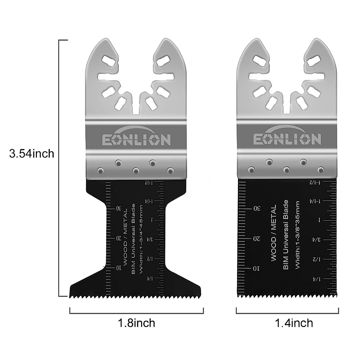 EONLION 50Pcs Metal Wood Oscillating Multitool Quick Release Saw Blades Kit Compatible with Fein Multimaster Porter Cable Black, Decker Bosch Dremel Craftsman Ridgid Ryobi Milwaukee Dewalt Rockwell