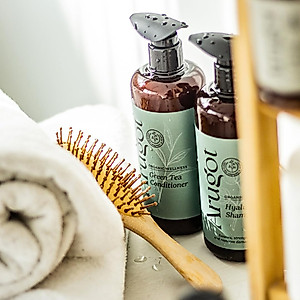 Arugot Organic Shampoo & Conditioner - Moisturizing with Hyaluronic Acid and Green Tea - Strength Damaged Hair, Invigorating Scalp, Nourishing - Anti Thinning & Volumizing