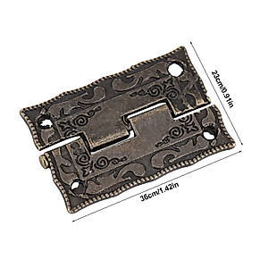 Bronze Butt Hinges, 10Pcs 270¡ã Box Hinges Cabinet Door Antique, Kitchen Cabinet Cupboard Hinges, Folding Butt Hinges for Home Kitchen Furniture Hardware, Bronze Butt Hinges, 10Pcs 270?? Box Hinge