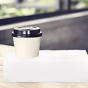 Cabilock 2pcs Takeaway Cup Holder Floating Drink Holder for Pool Coffee to go Carrier Bowl Racks Disposable Coffee Cups Coffee Cup Carrier Tray White epe Pearl Cotton Packing car take