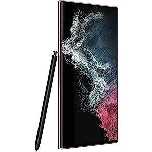 SAMSUNG Galaxy S22 Ultra S9080 5G 512GB ROM 12GB RAM Factory Unlocked (GSM Only | No CDMA - not Compatible with Verizon/Sprint) Global Version Mobile Cell Phone - Burgundy