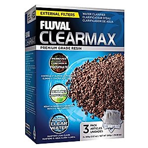 Fluval ClearMax Phosphate Remover, Chemical Filter Media for Aquariums, 100-gram Nylon Bags, 3-Pack, A1348, All Breed Sizes