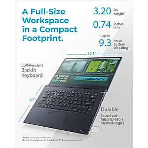 dynabook Tecra A40-J1418 Laptop, 11th Gen Intel Core i7-1165G7, Windows 10 Pro, 16 GB RAM, 512 GB SSD, 14" FHD Display, Thin & Lightweight, Spill-Resistant Backlit Keyboard (PMM10U-0CW049)