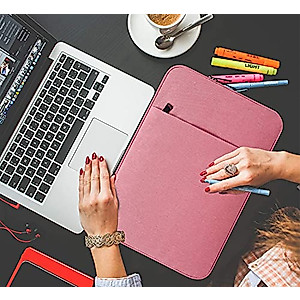 14-15 Inch Laptop Sleeve Bag Waterproof Shockproof Notebook Case for Acer Chromebook 14/Acer Aspire 14", HP Steam 14/HP Chromebook 14, MacBook Pro 15"/15.4", LG Gram 14, 14 inch Laptop Bag, Pink