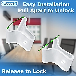 25 Clear Ceiling Grid Clips & 25 Steel S-Hook Sign Hanging Kit, Light Duty Suspended Tile Drop Ceiling Hooks for Hanging Classroom Decorations, Office Decor, Commercial Retail Signs, 0.75" W x 1" H