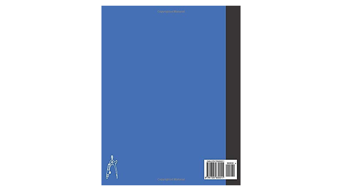 Graph Paper Notebook 1/2 Inch Squares - 100 Pages