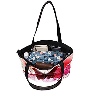 Tote Bag Women Satchel Bag Handbag Stylish Tote Handbag for Women Hobo Bag Fashion Crossbody Bag, Vintage Butterfly Red