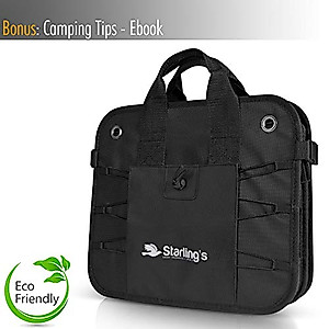 Starling's Car Trunk Organizer - Durable Storage SUV Cargo Organizer Adjustable (Black, 2 Compartments)