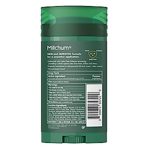 Mitchum Men's Deodorant, Antiperspirant Stick, Triple Odor Defense Invisible Solid, 48 Hr Protection, Dermatologist Tested, Intense Energy, 2.7 Oz (Pack of 1)