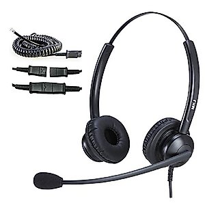 Wired Headphones with Microphone Noise Cancelling, Corded RJ9 Telephone Headset for Office Phones Call Center Landline Headset for Yealink SIP-T21 SIP-T46G Panasonic Sangoma Snom Grandstream 2170