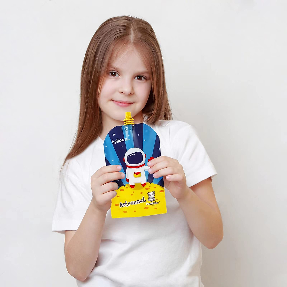 PandaEar Baby Food Pouches- 10 Pack 7 oz- Reusable Baby Food Storage for Kids Toddler